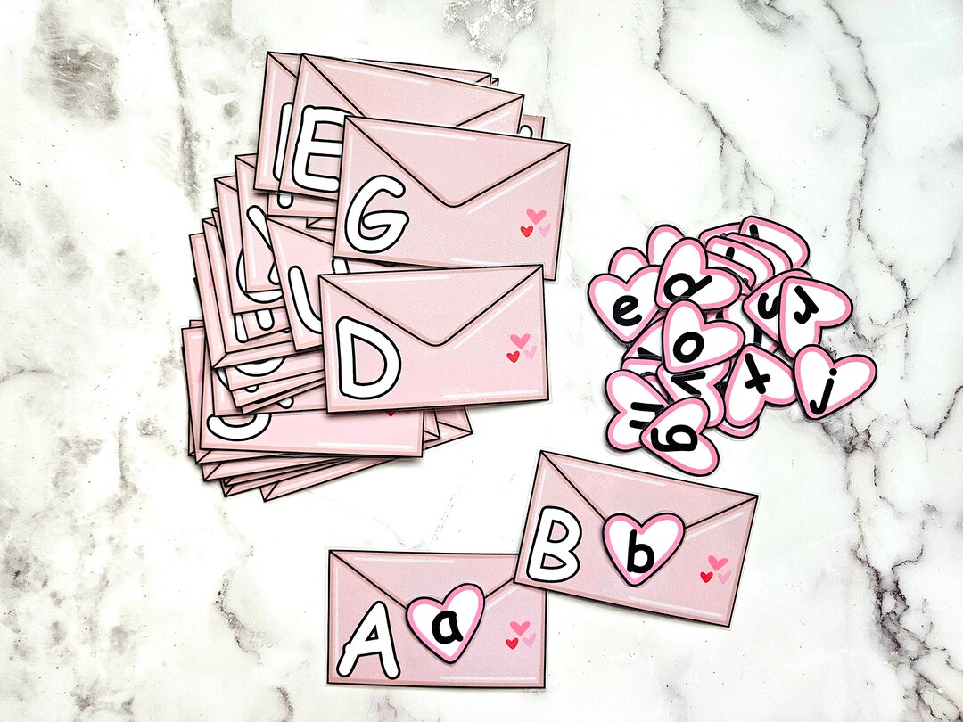 Valentine Envelope Alphabet Matching - Valentine Preschool Printable ...