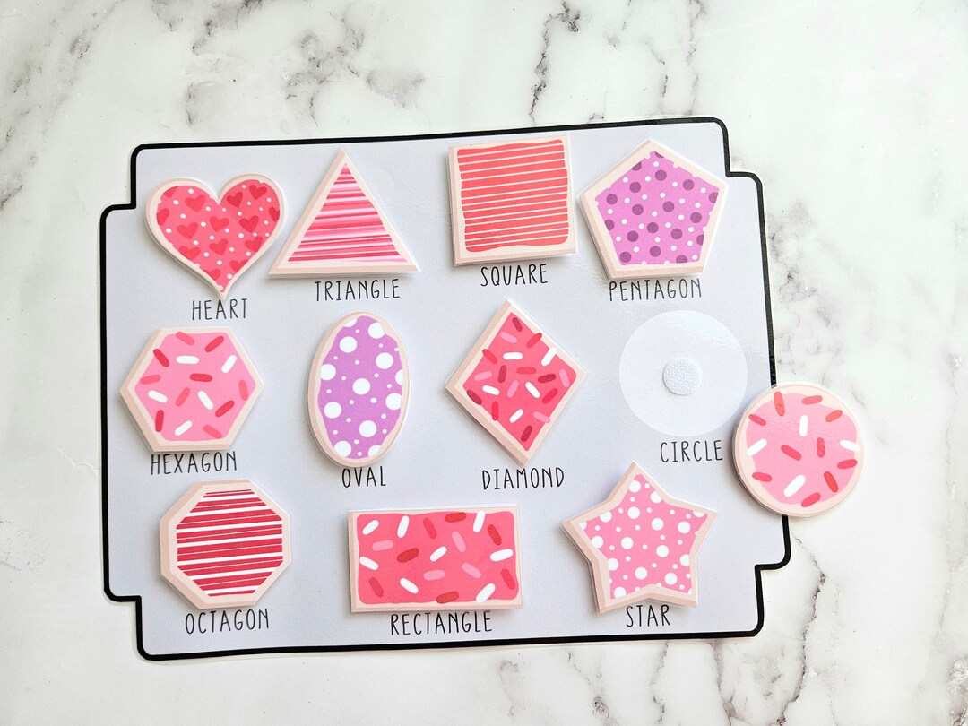 Valentine Cookie Shape Sorting Activity: Preschool Printable (digital ...