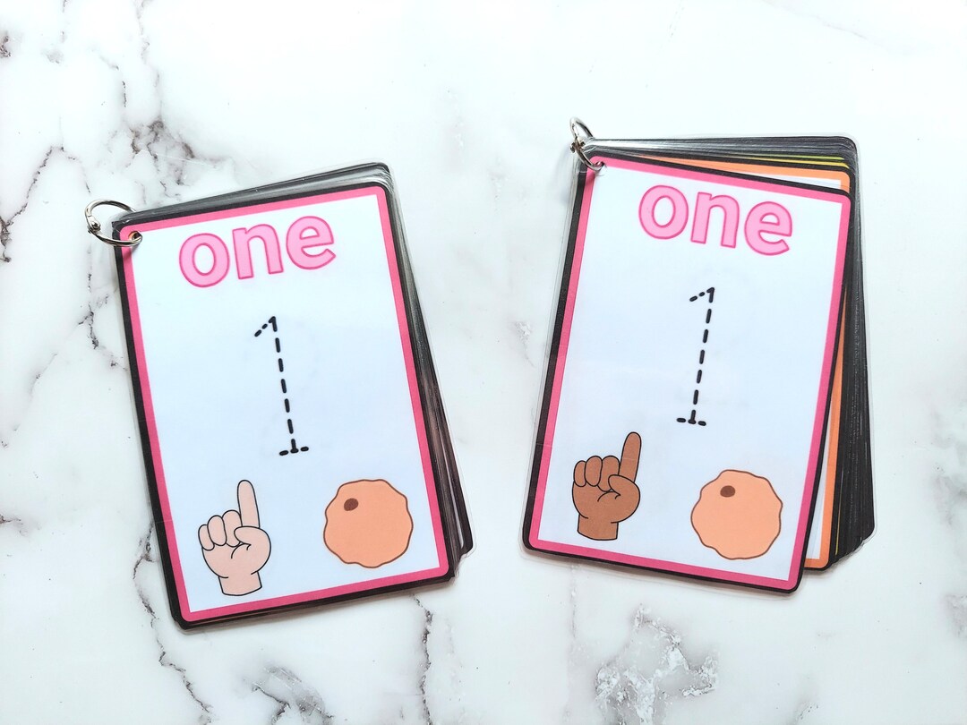 Counting Flash Cards Numbers 1-10 Early Learning Number - Etsy