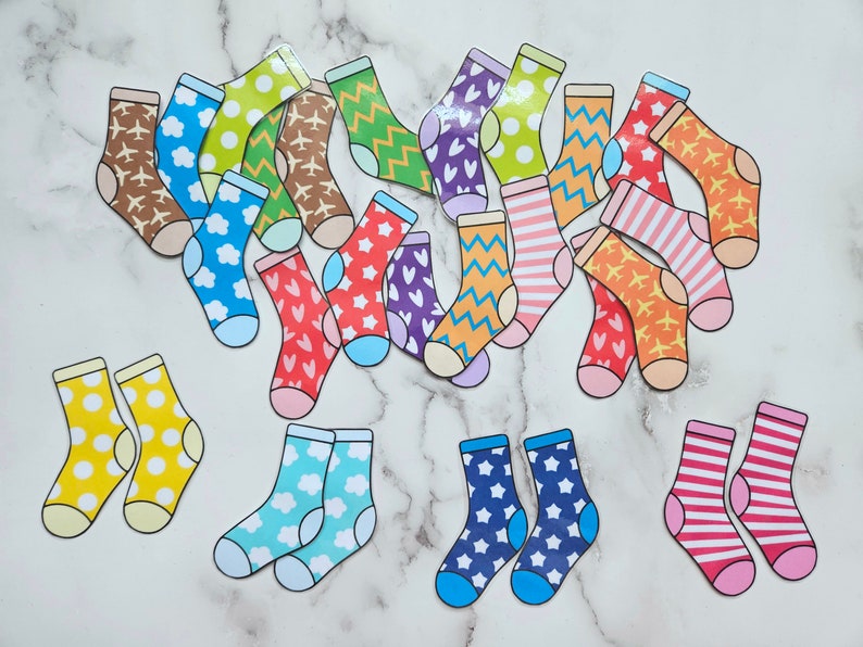 Sock Pattern Matching Game: Preschool Learning (digital Download ...