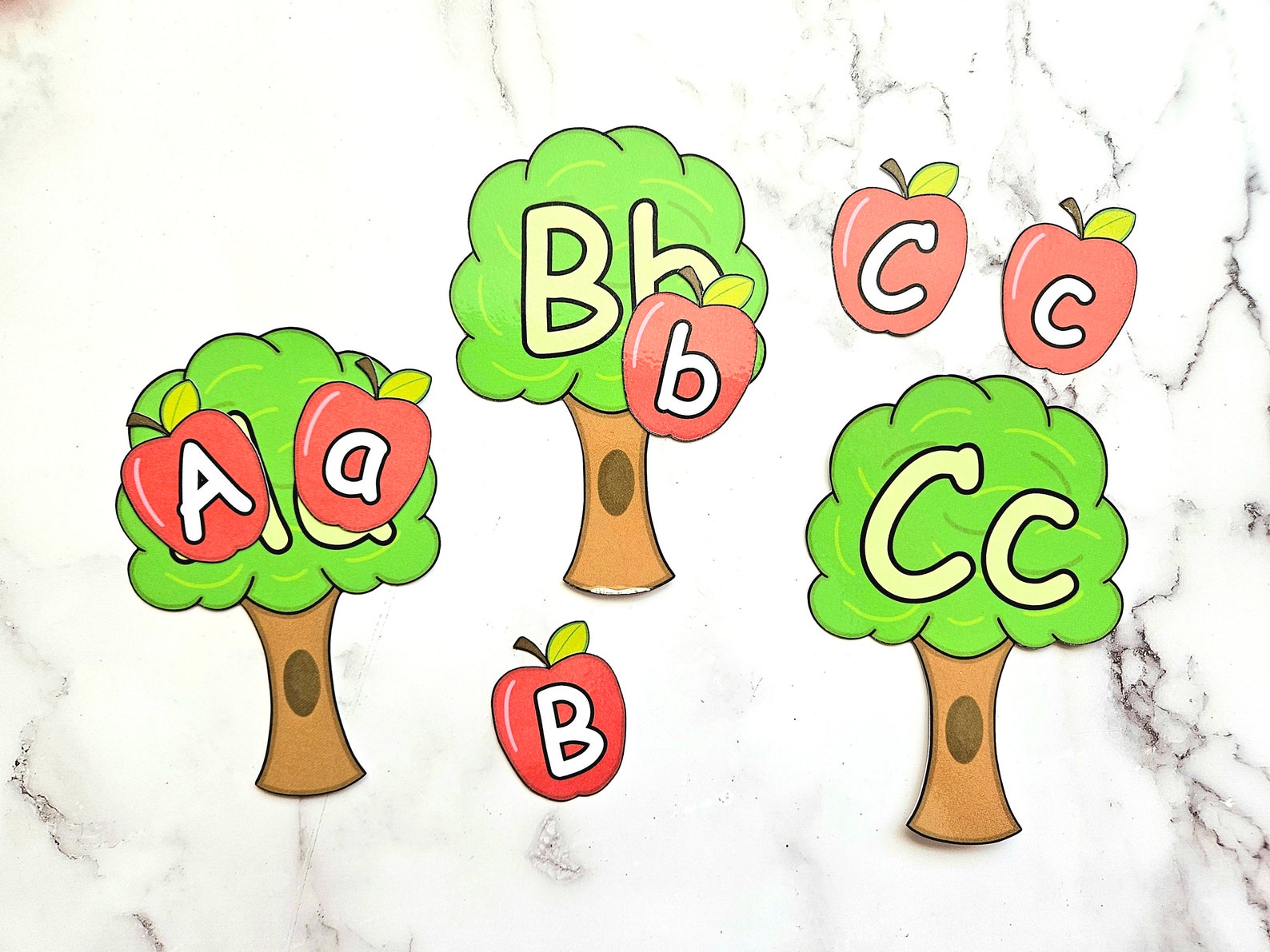 Apple Tree Alphabet Matching Game: Preschool Learning (digital Download ...