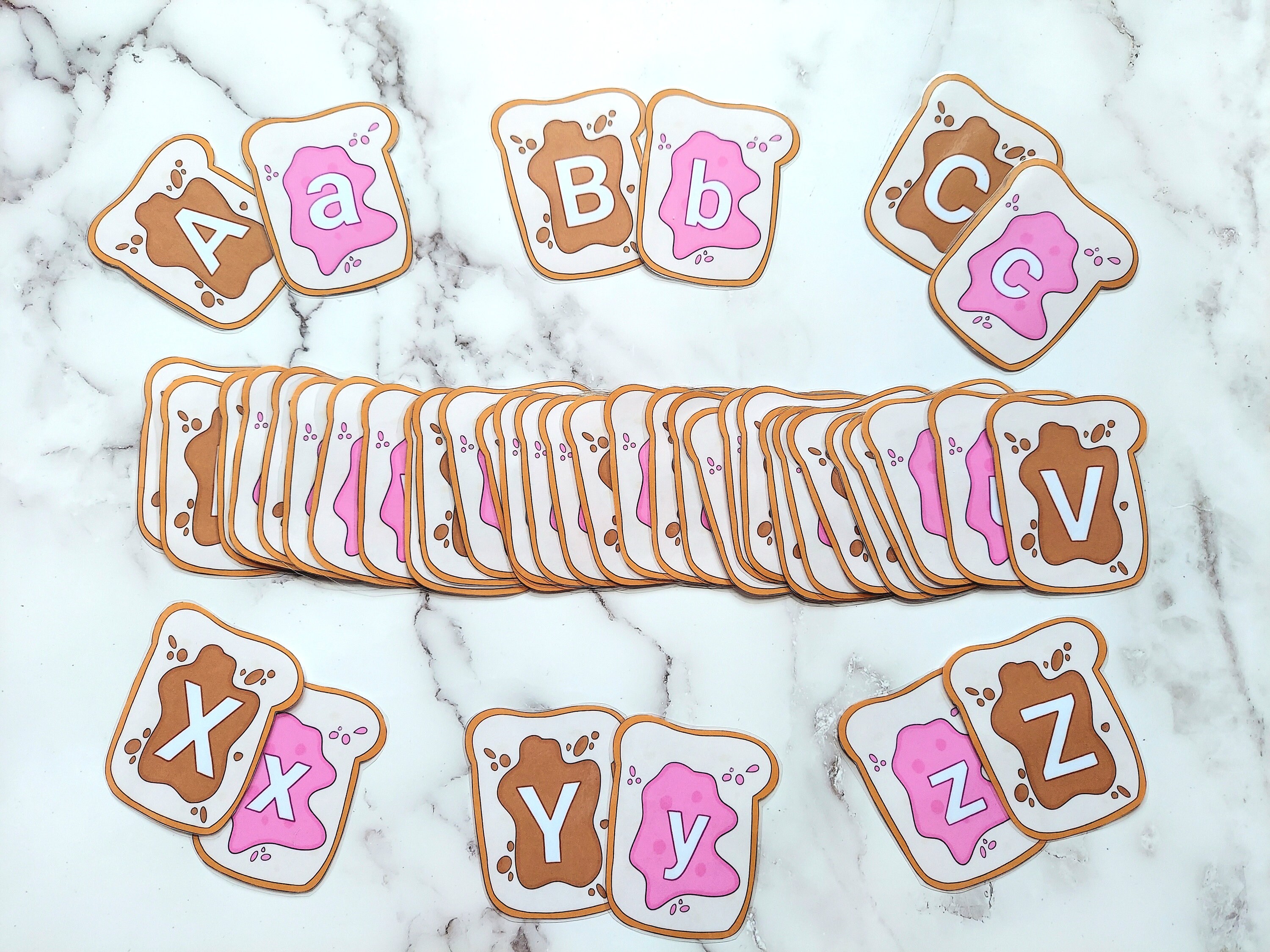 PB&J Alphabet Matching Upper Case and Lower Case Letters Peanut Butter ...