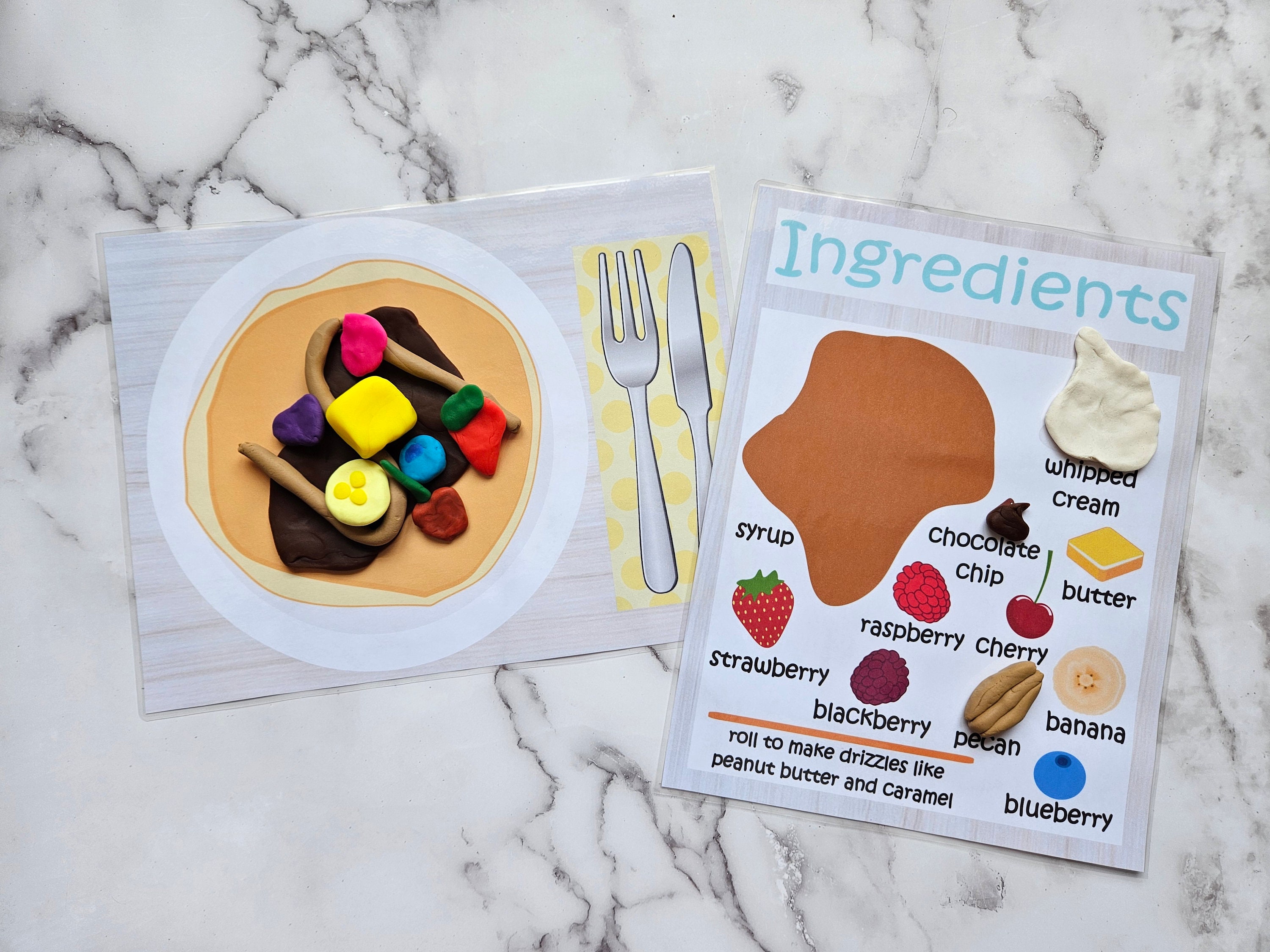 Pancake Play Dough Mat - Early Learning - Preschool Learning - Digital ...