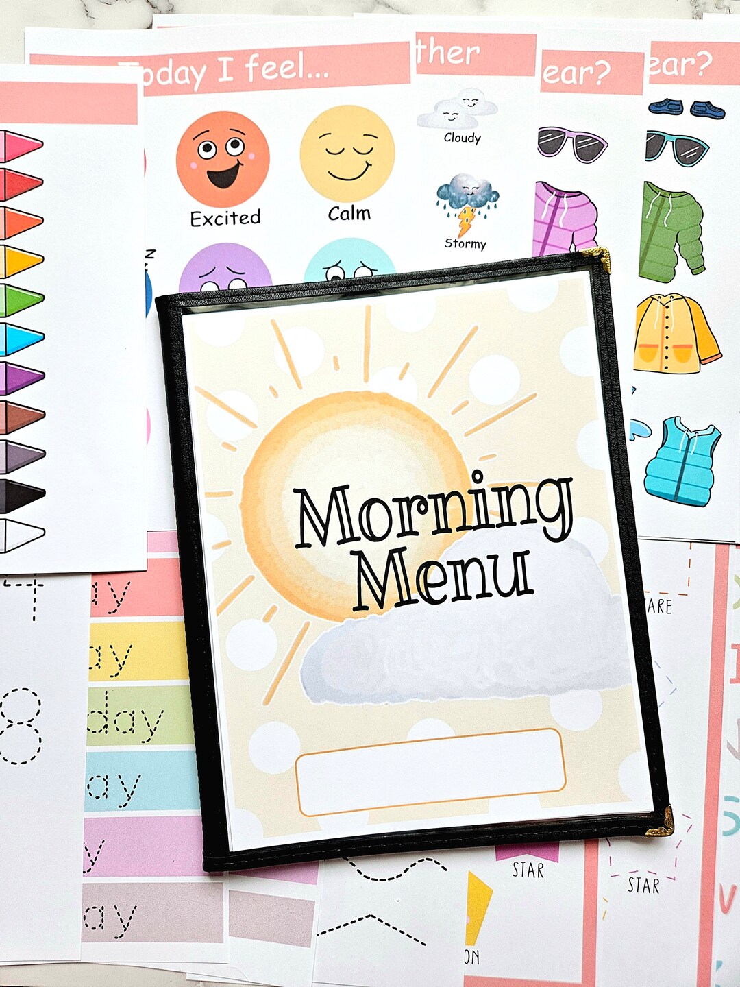 Preschool Morning Menu Pages - Sunshine - Preschool Learning - Digital ...