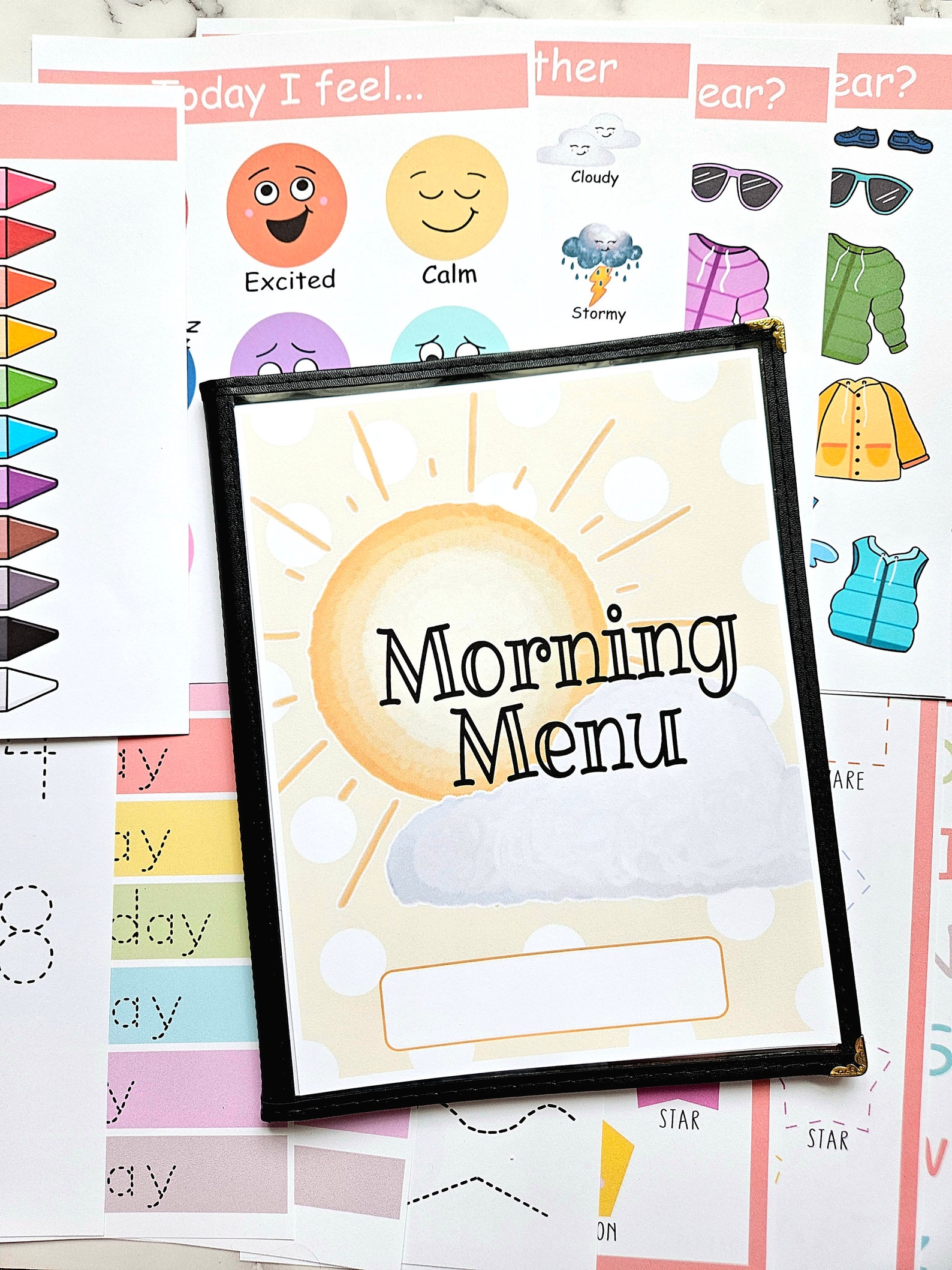 Preschool Morning Menu Pages - Sunshine - Preschool Learning - Digital ...
