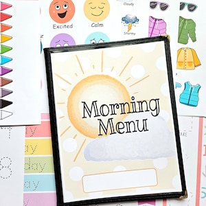 Preschool Morning Menu Pages - Sunshine - Preschool Learning - Digital ...