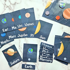 Solar System Matching Printable and Flash Cards - Early Learning ...