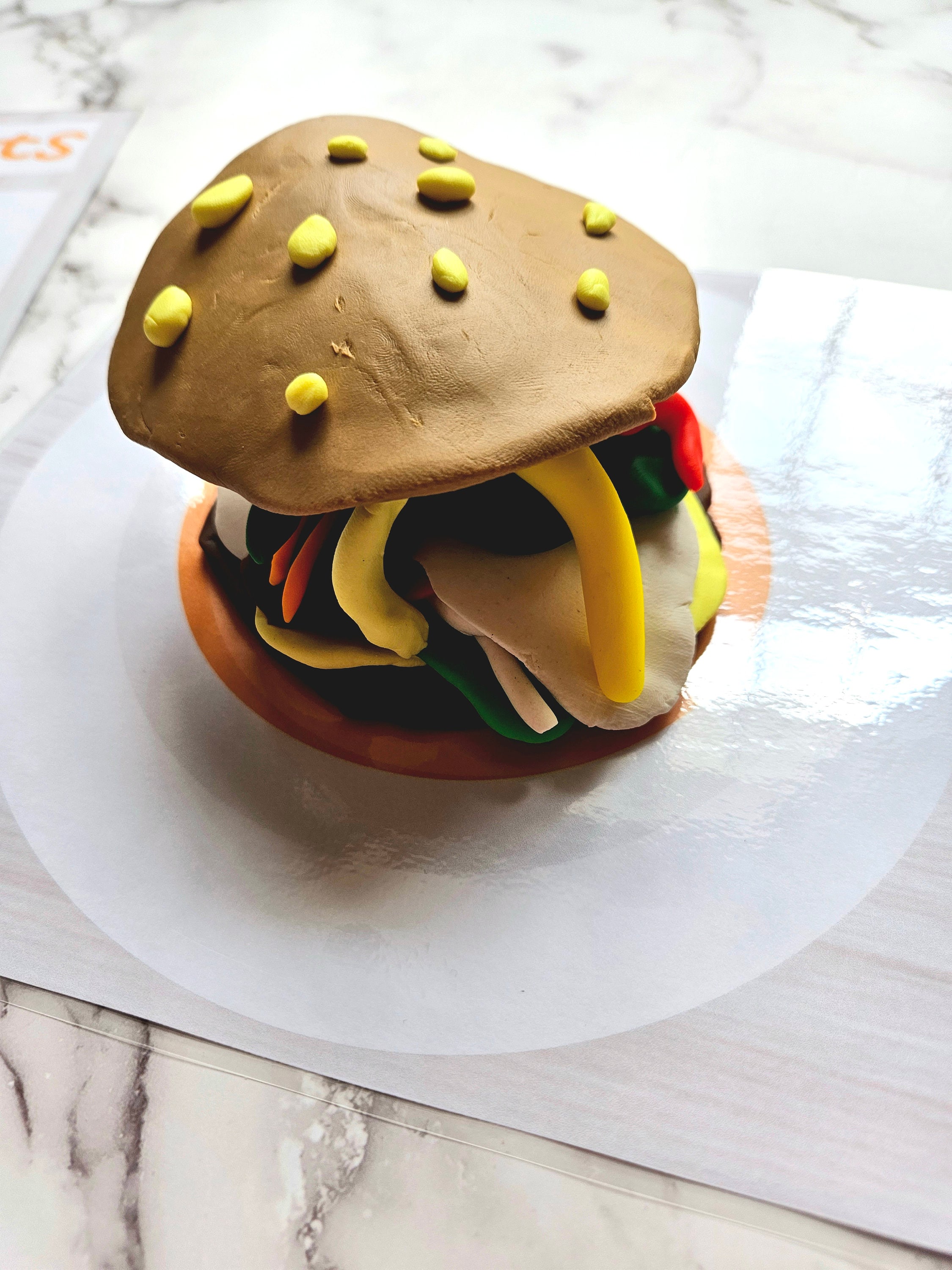 Burger Play Dough Mat - Early Learning - Preschool Learning - Digital ...