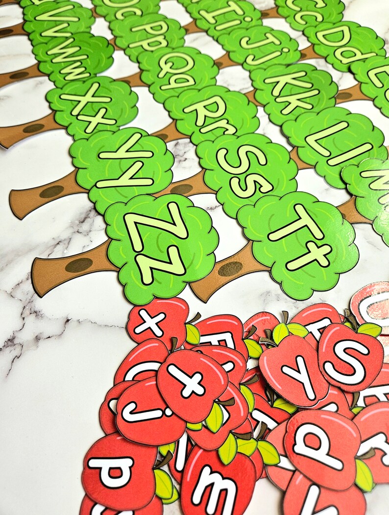 Apple Tree Alphabet Matching Game: Preschool Learning (digital Download ...