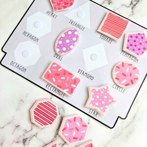 Valentine Cookie Shape Sorting Activity: Preschool Printable (digital ...