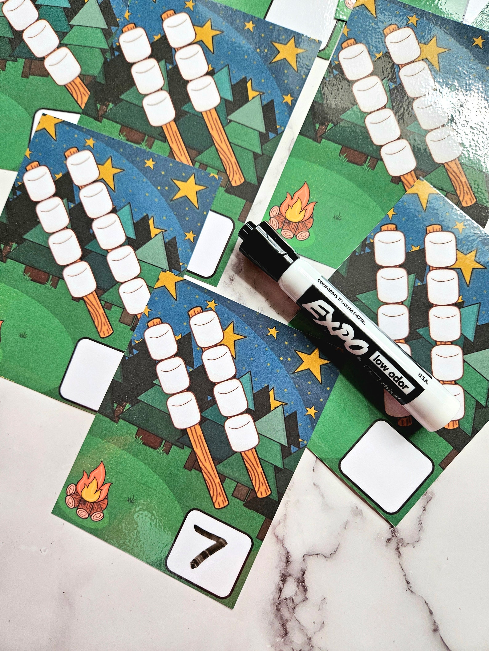 Camping Counting Practice - Summer Number Recognition - Early Learning ...