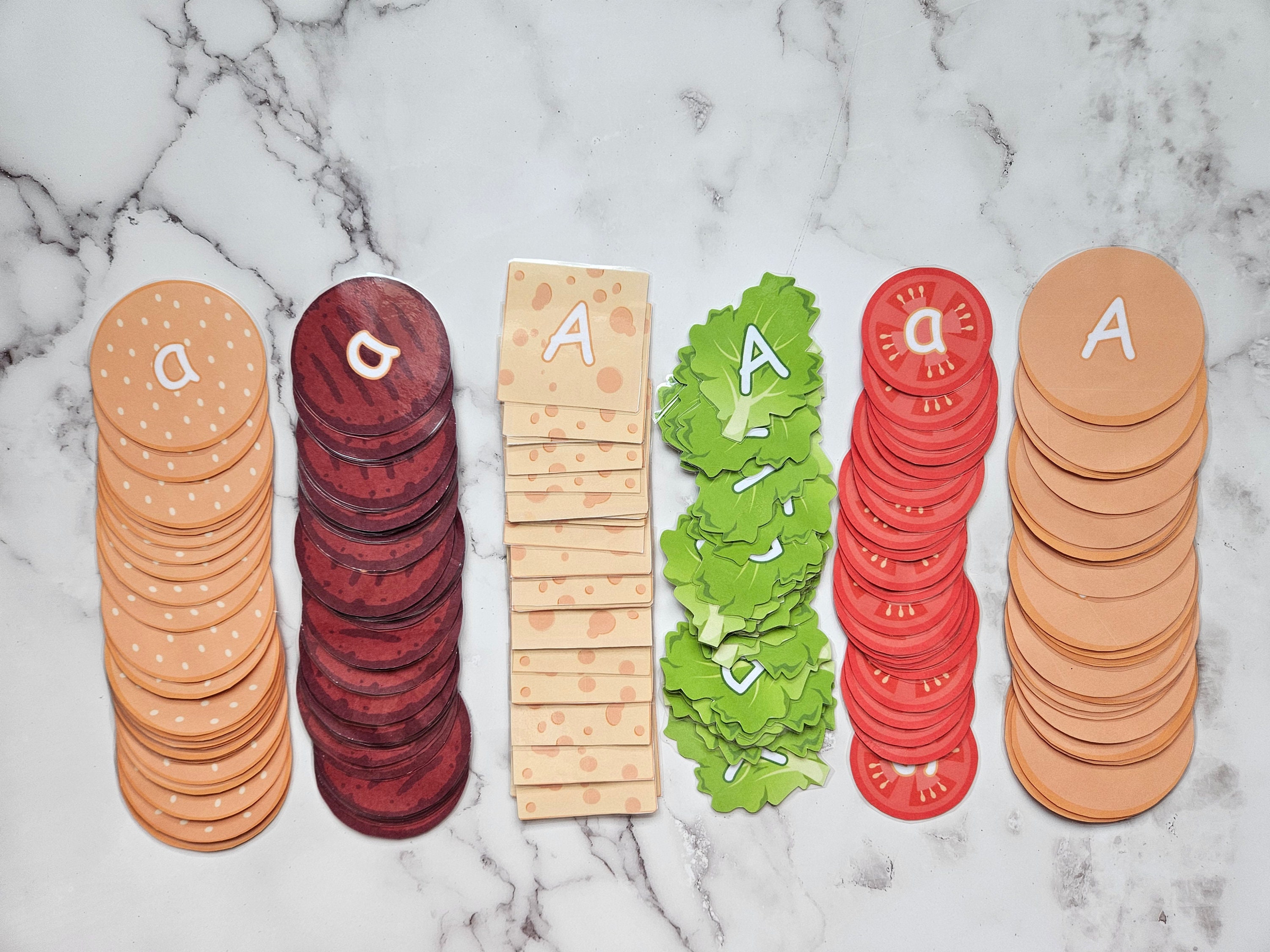 Burger Building Alphabet Matching Game: Early Learning (digital ...