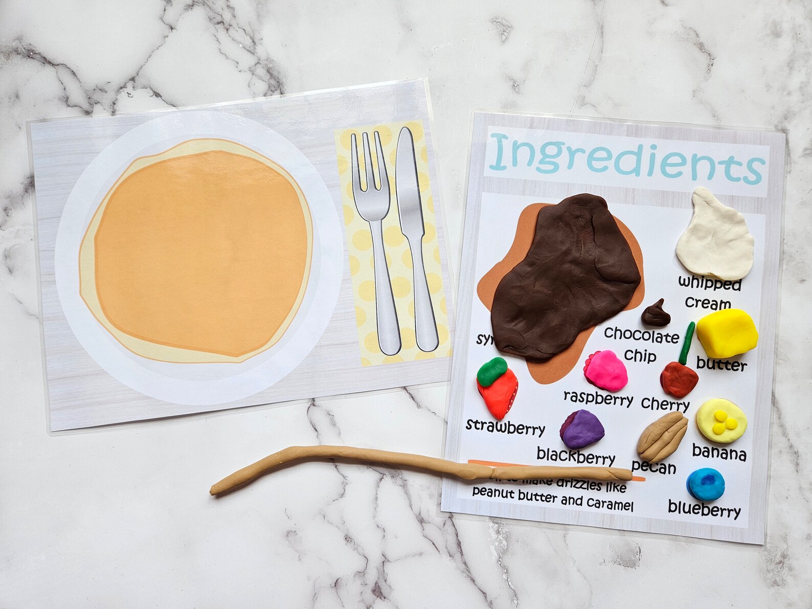 Pancake Play Dough Mat - Early Learning - Preschool Learning - Digital ...