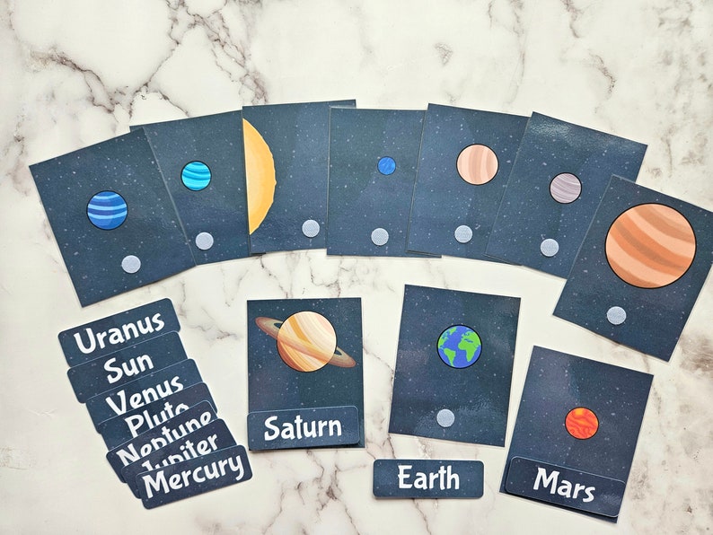 Solar System Matching Printable and Flash Cards - Early Learning ...