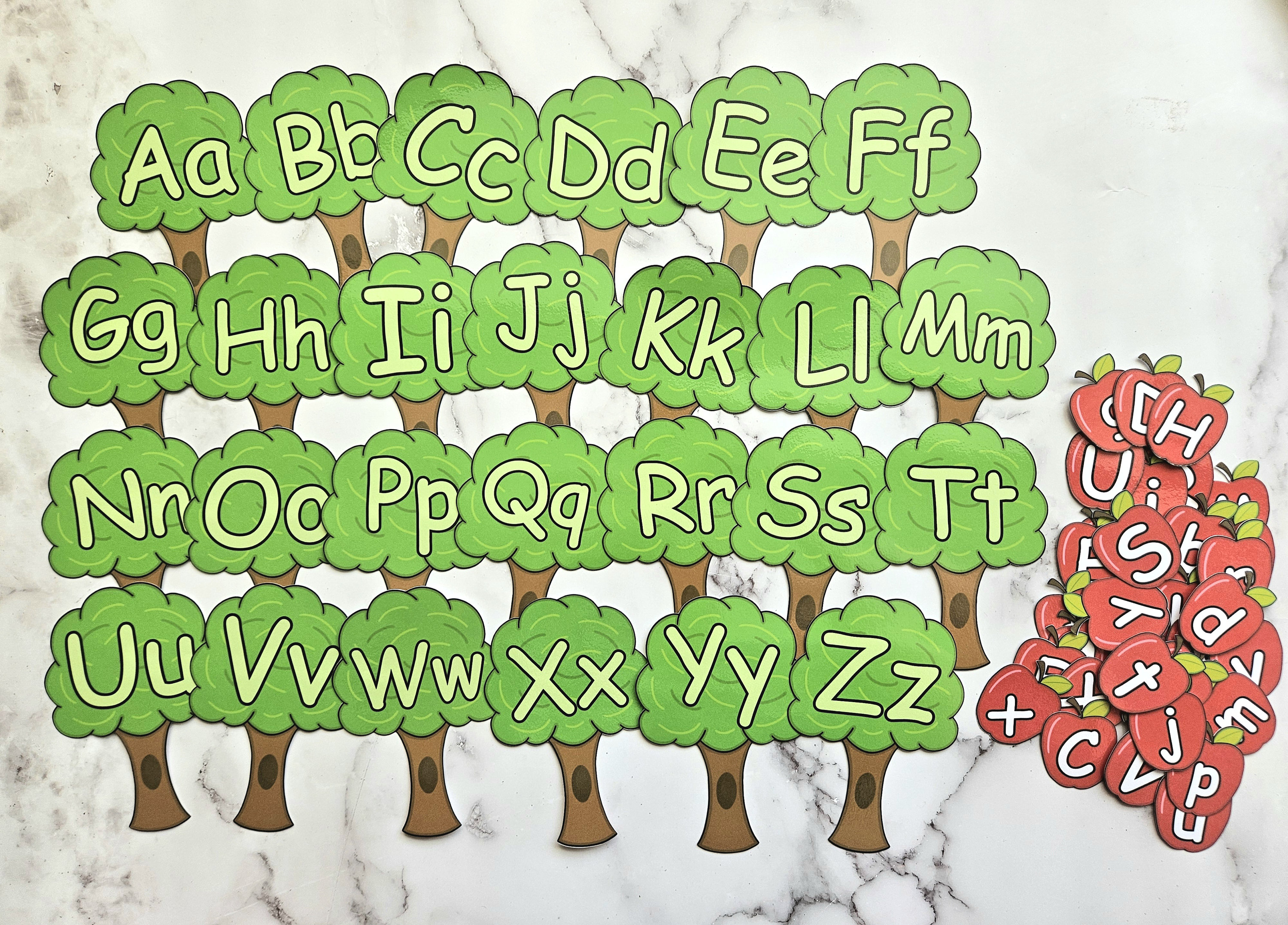 Apple Tree Alphabet Matching Game: Preschool Learning (digital Download ...