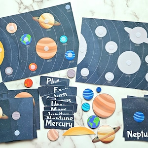 Solar System Matching Printable and Flash Cards - Early Learning ...
