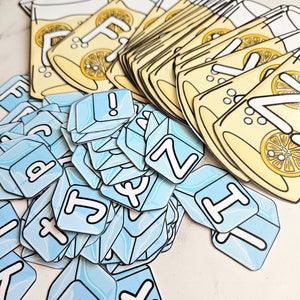 Lemonade and Ice Cube Alphabet Matching - Upper Case and Lower Case ...
