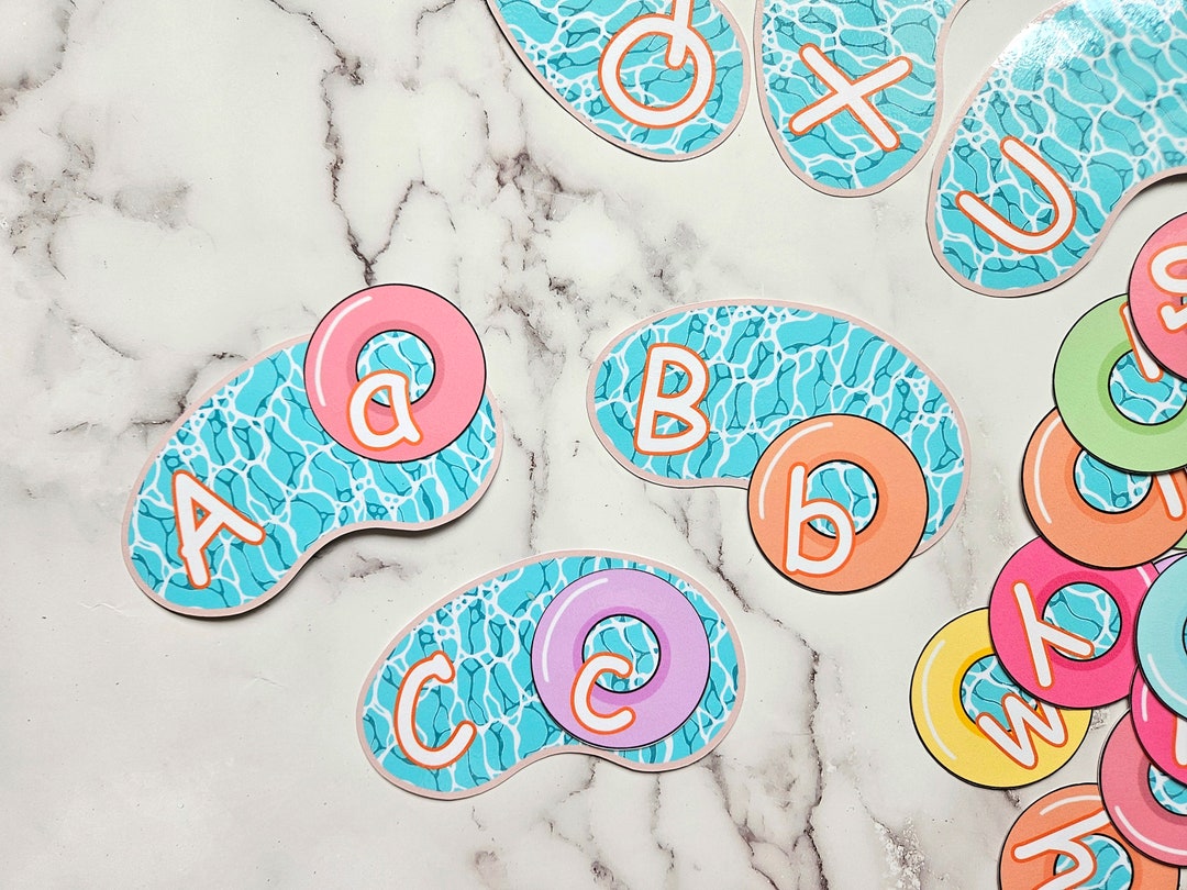 Pool and Float Alphabet Match- Upper Case and Lower Case Letters ...