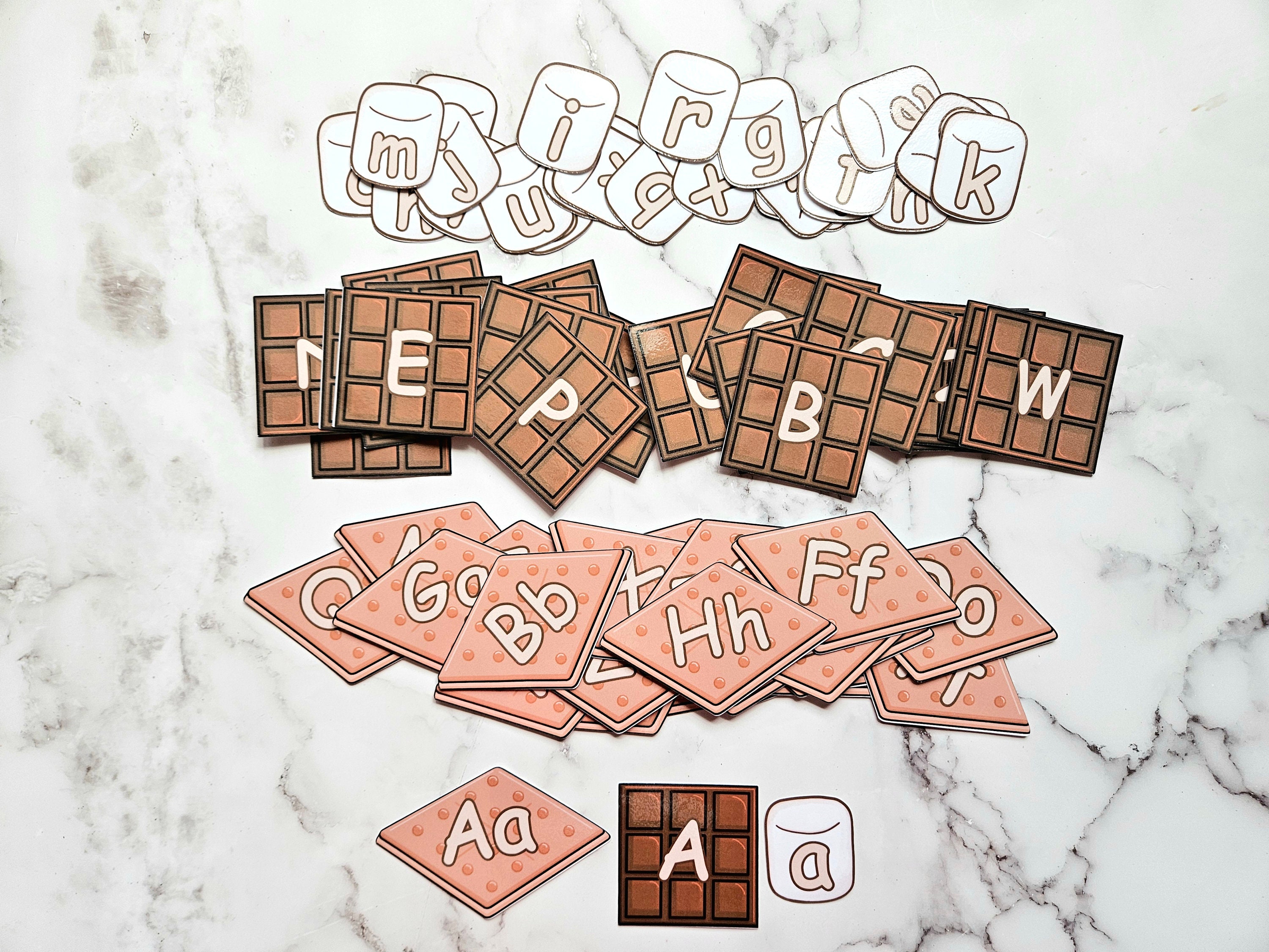 Smores Alphabet Matching - Upper Case and Lower Case Letters - Early ...