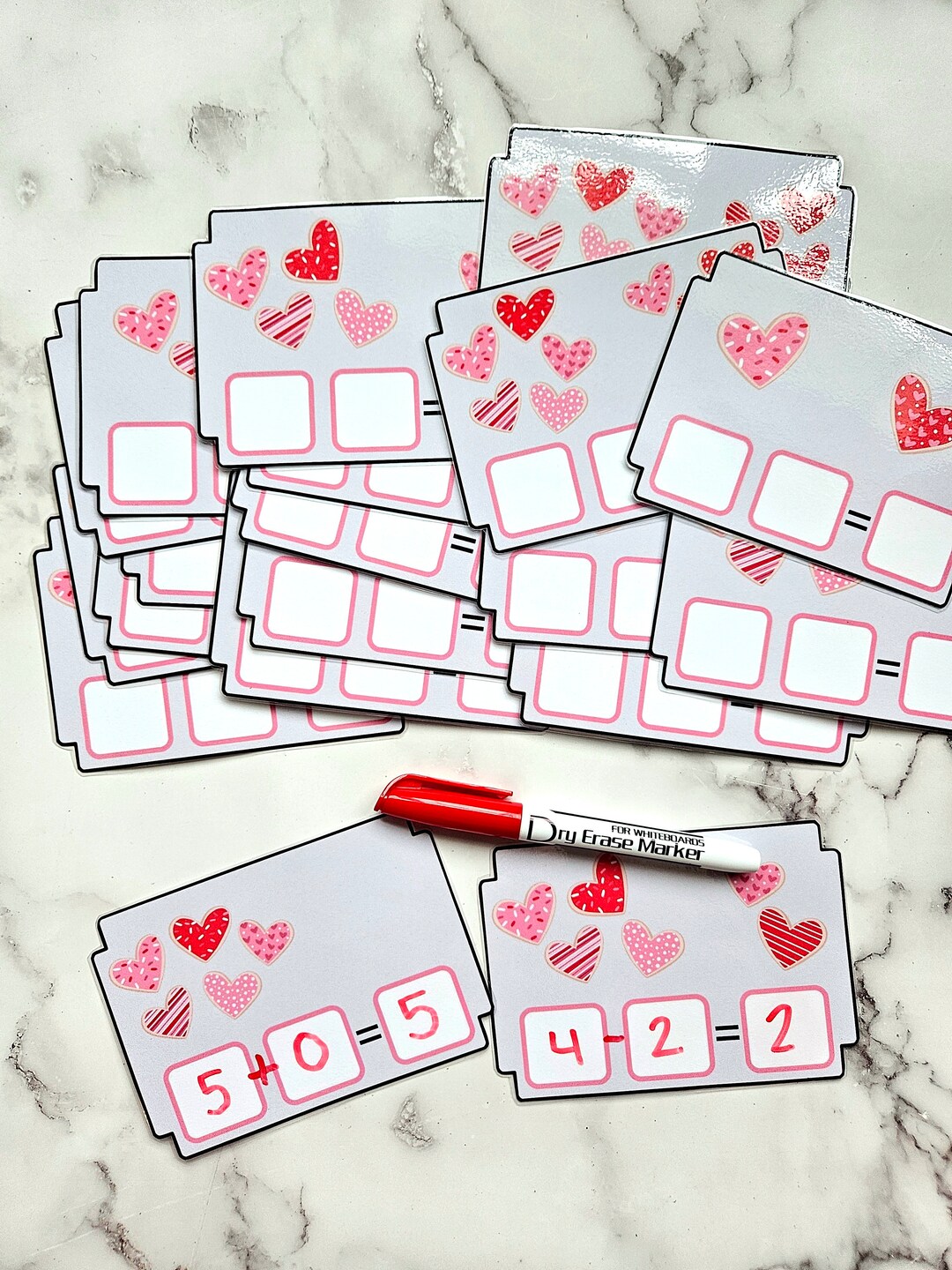 Valentine Cookie Pan Addition and Subtraction Numbers 1-5 - Math ...
