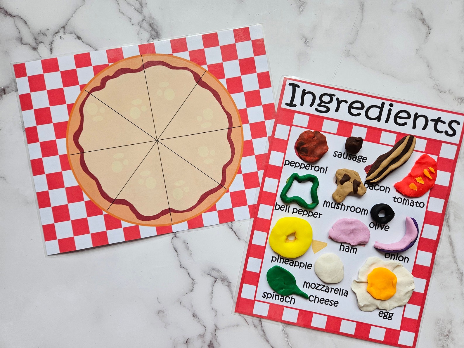 Pizza Play Dough Mat - Early Learning - Preschool Learning - Digital ...