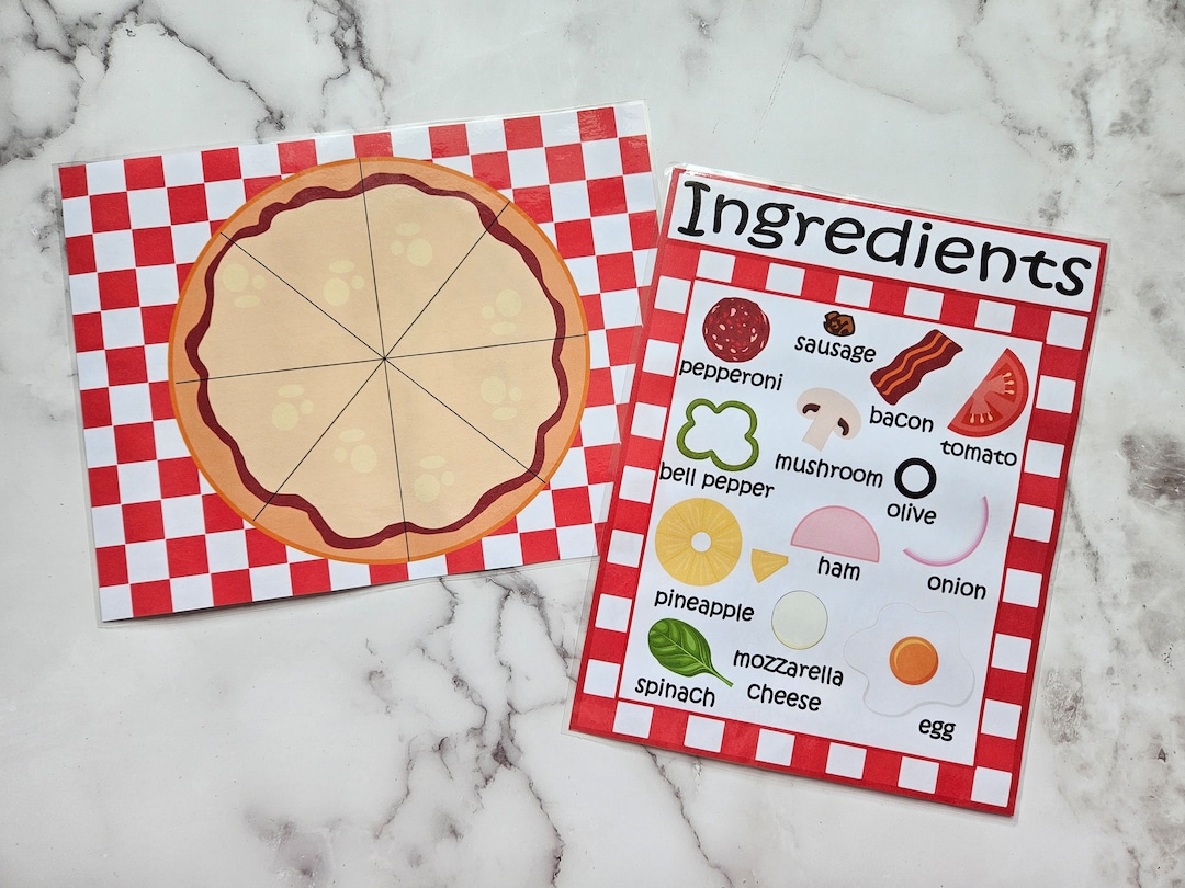 Pizza Play Dough Mat - Early Learning - Preschool Learning - Digital ...