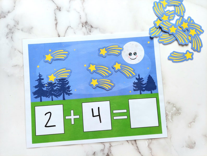 Shooting Star Math Mats - Addition - Subtraction - Early Learning ...