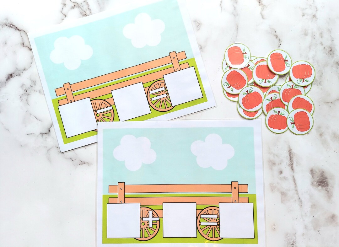 Pumpkin Math Mats - Addition - Subtraction - Early Learning - Preschool ...