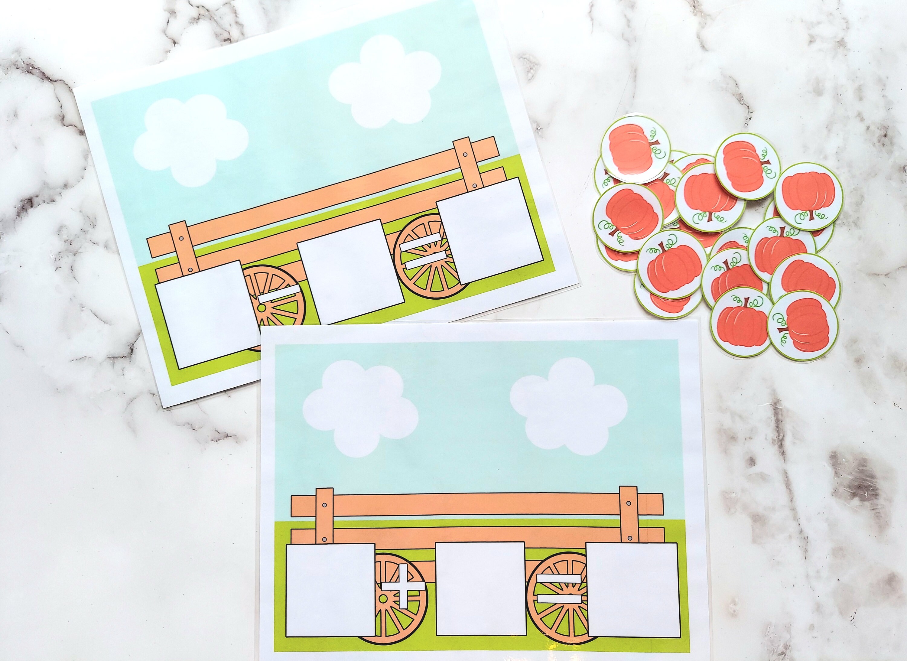 Pumpkin Math Mats Addition Subtraction Early Learning Preschool ...