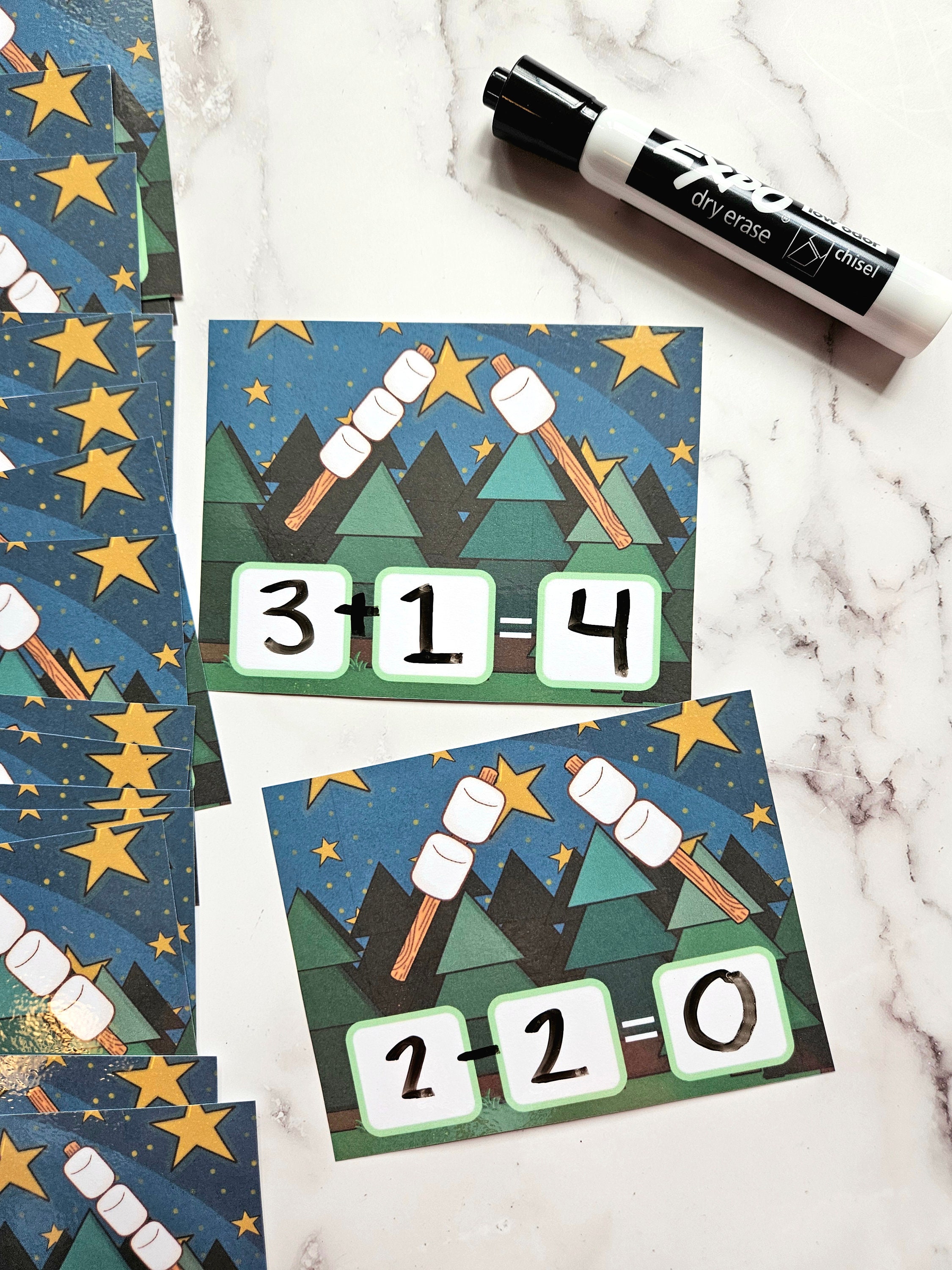 Camping Themed Addition and Subtraction Numbers 1-5 - Math - Early ...