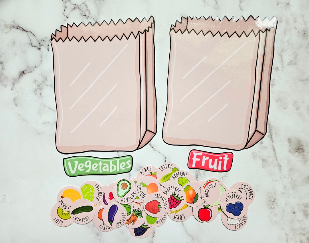 Fruit and Vegetable Sort - Preschool Learning- Digital Download - Etsy