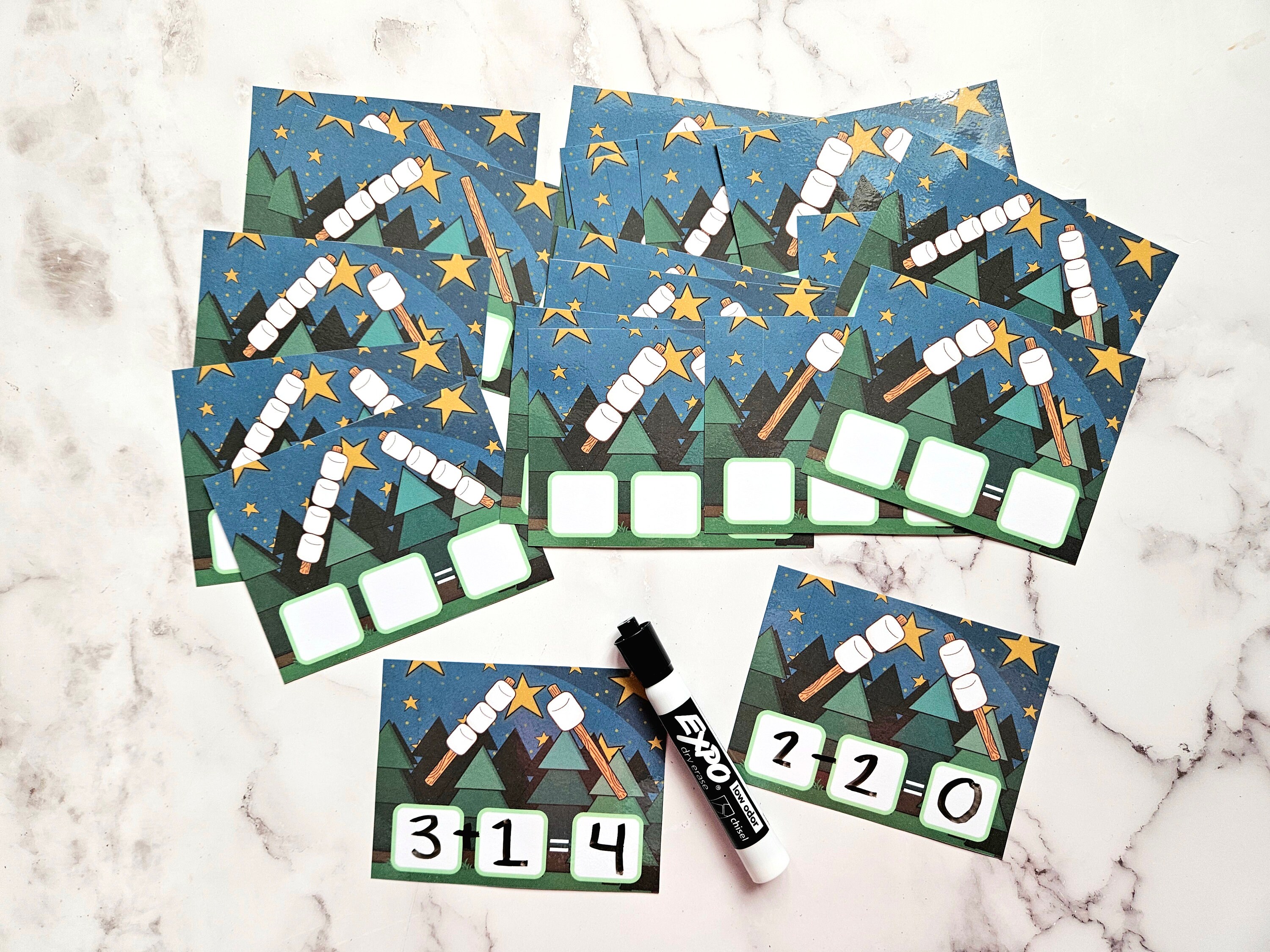 Camping Themed Addition and Subtraction Numbers 1-5 - Math - Early ...