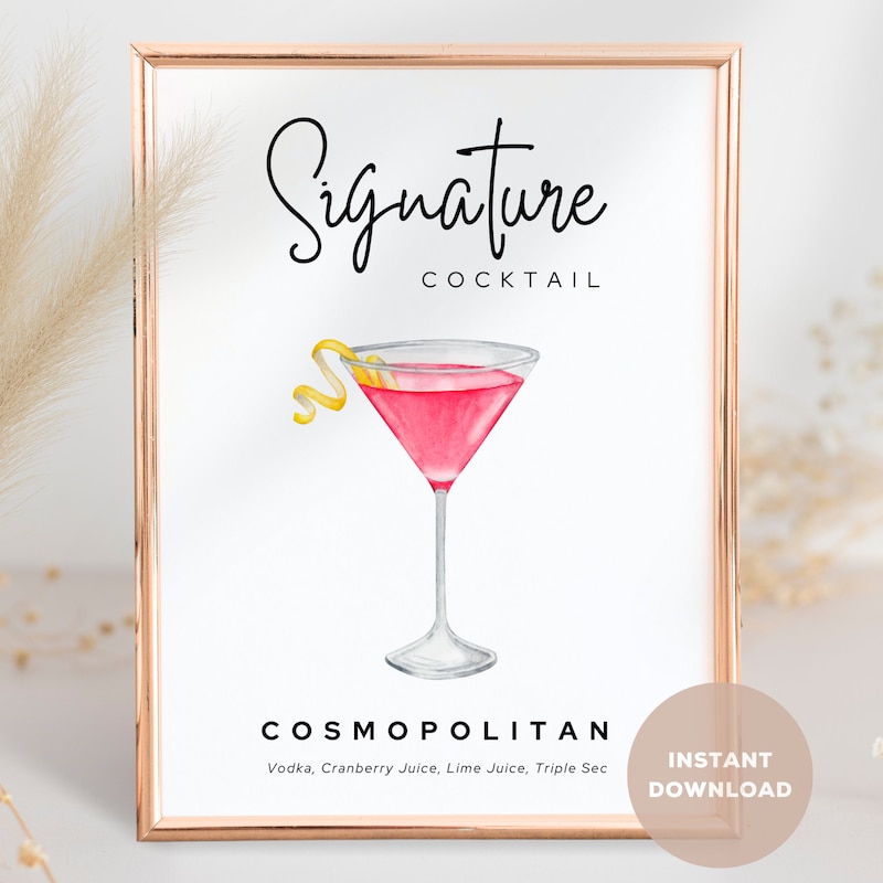 Signature Cocktail Sign - Etsy