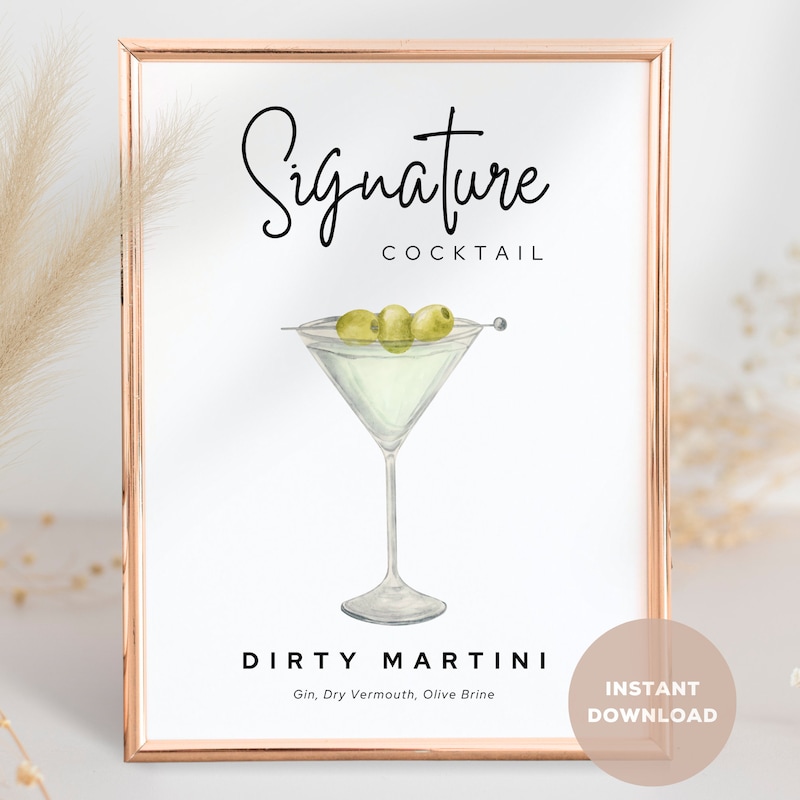Signature Cocktail Sign - Etsy