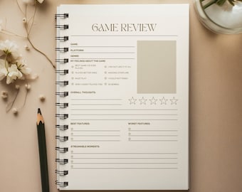 Video Game Review Printable Worksheet Green Cozy Gaming Reviews ...