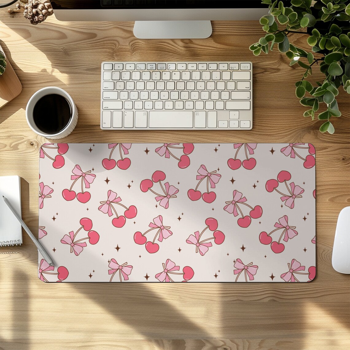 Coquette Cherries Gaming Mouse Pad Cozy Desk Pad for Home Office Gift ...