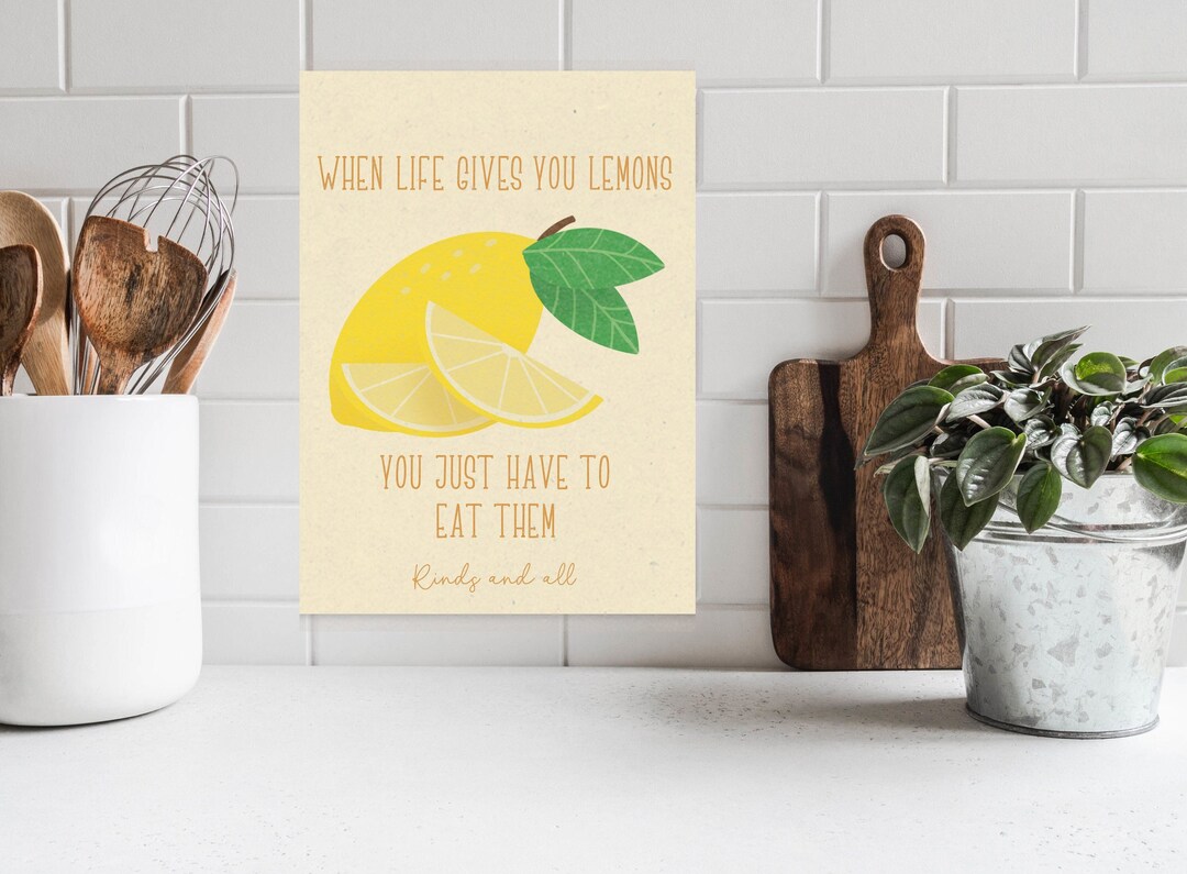 When Life Give You Lemons Kitchen Art Print, Digital Download - Etsy