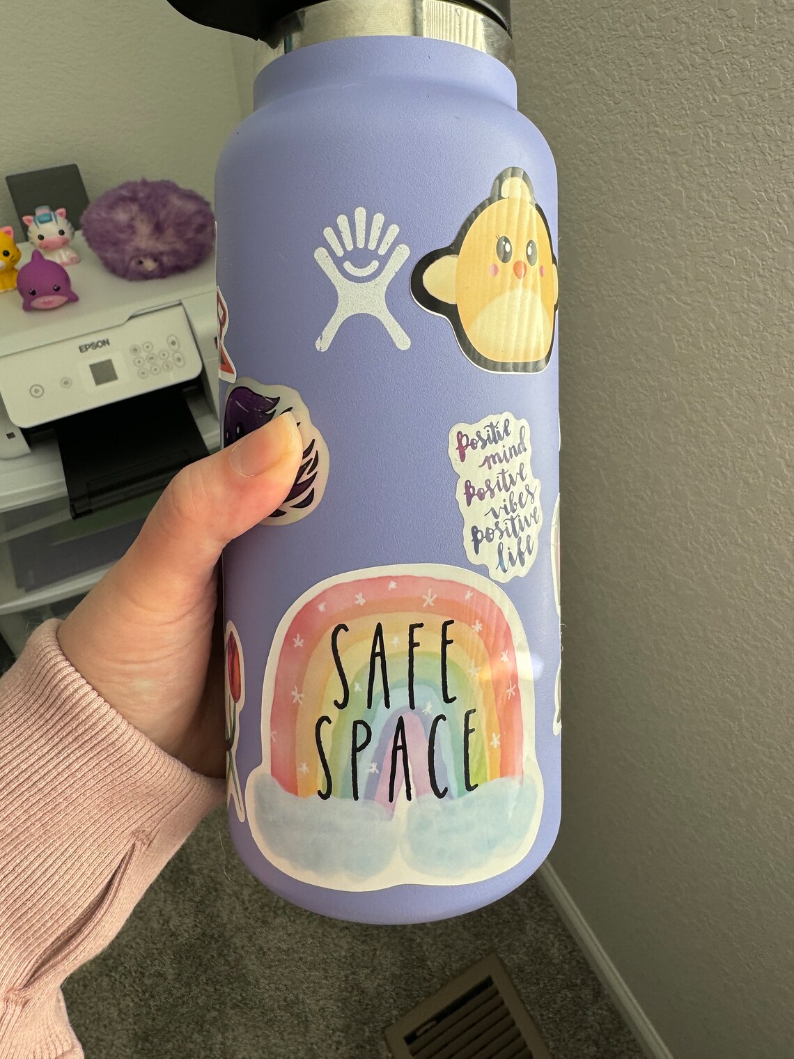 Safe Space Sticker With Watercolor Rainbow Design, Waterproof Sticker ...