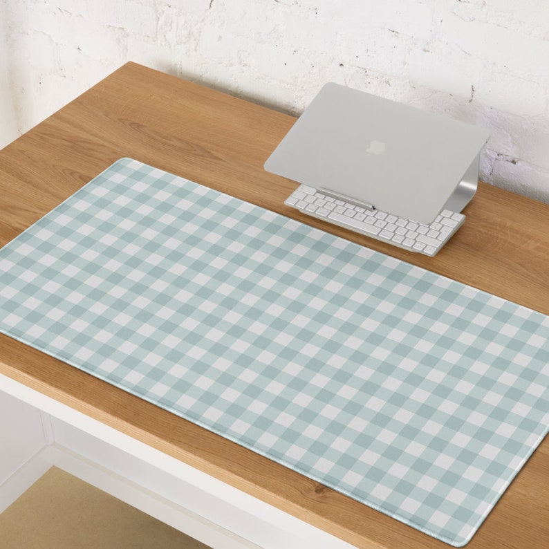 Blue Gingham Gaming Mouse Pad Cozy Desk Pad for Home Office Gift for ...