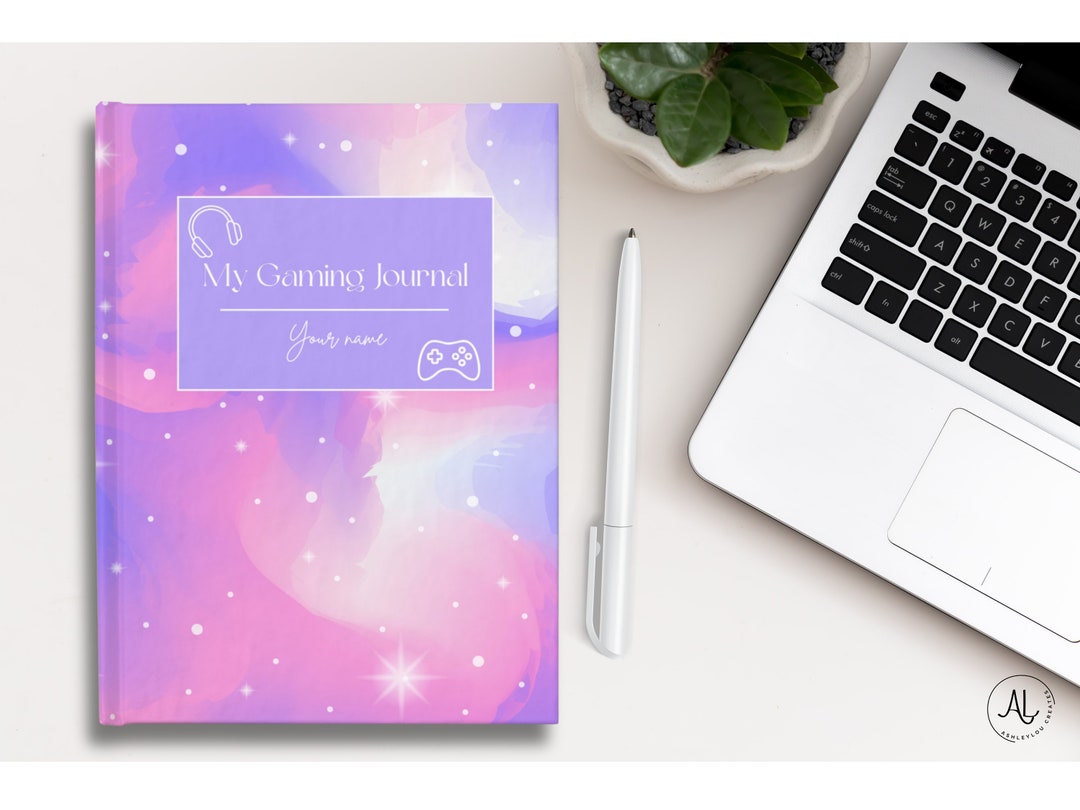 Personalized Gaming Journal Pink and Purple Galaxy Gift for Gamer Video ...