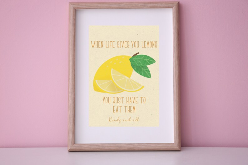 When Life Give You Lemons Kitchen Art Print, Digital Download - Etsy