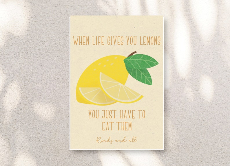 When Life Give You Lemons Kitchen Art Print, Digital Download - Etsy