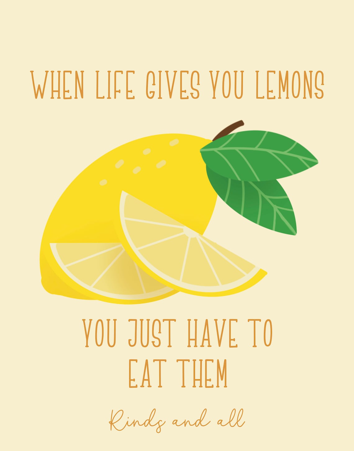 When Life Give You Lemons Kitchen Art Print, Digital Download - Etsy