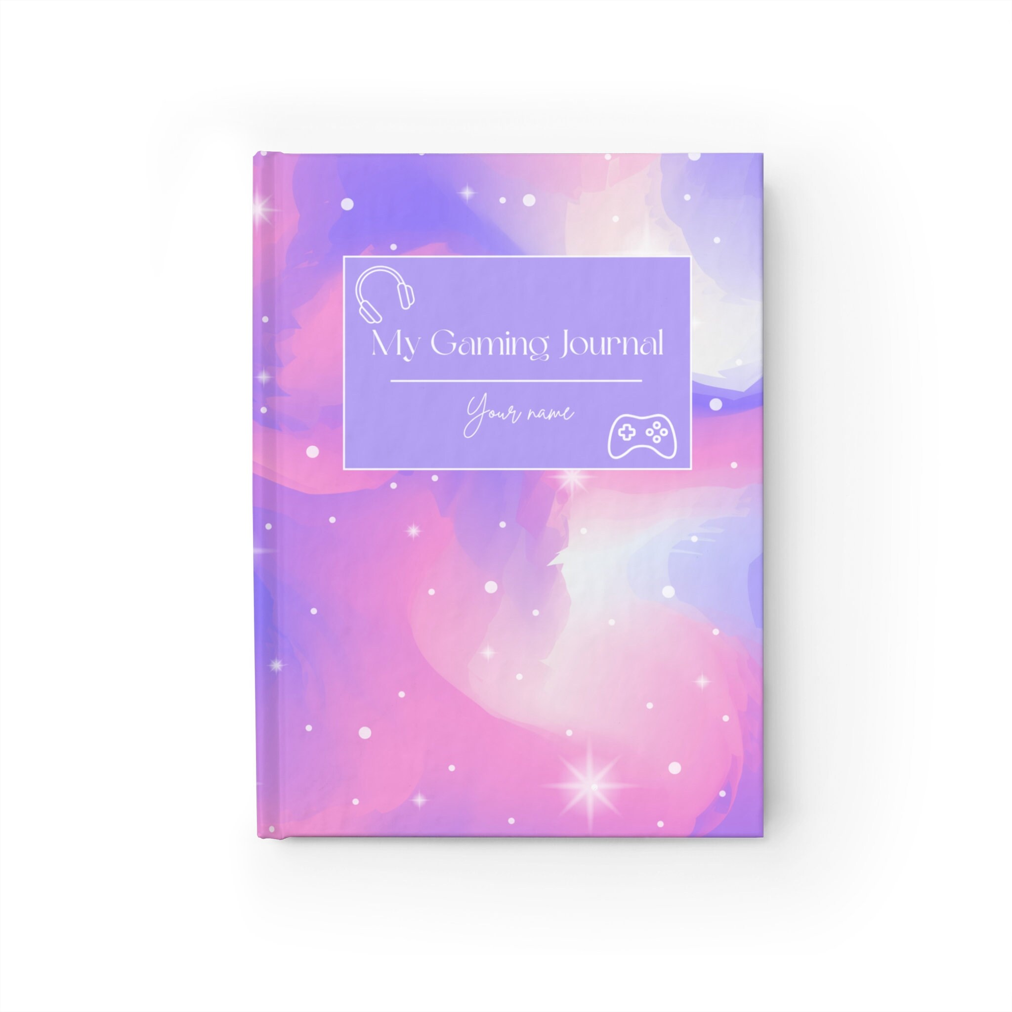Personalized Gaming Journal Pink and Purple Galaxy Gift for Gamer Video ...