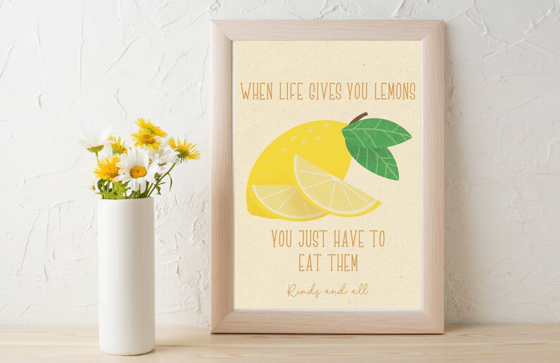 When Life Give You Lemons Kitchen Art Print, Digital Download - Etsy