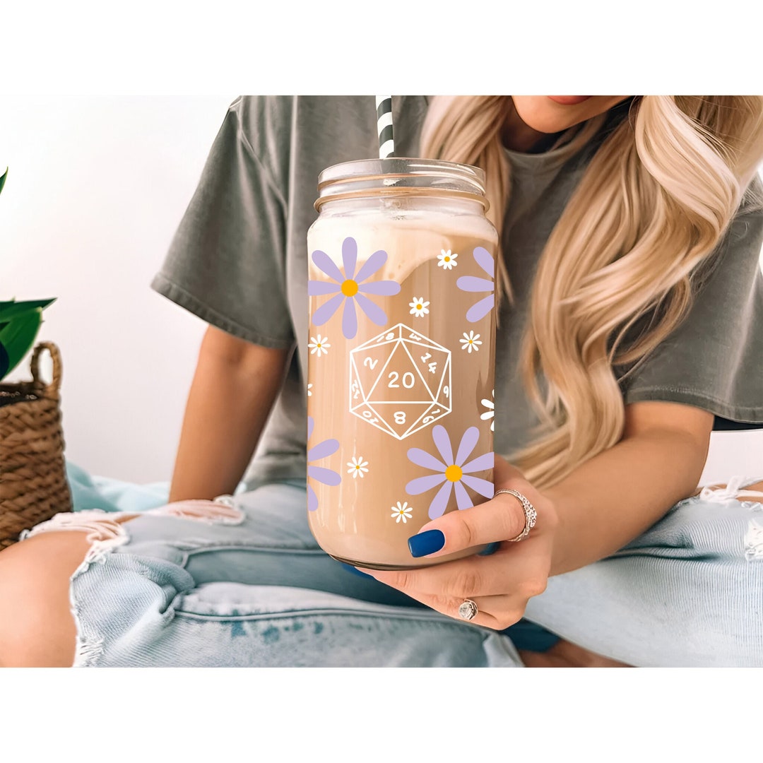 D20 Sipper Glass Dungeons and Dragons Beer Glass Cute Dnd Cup for Cold ...