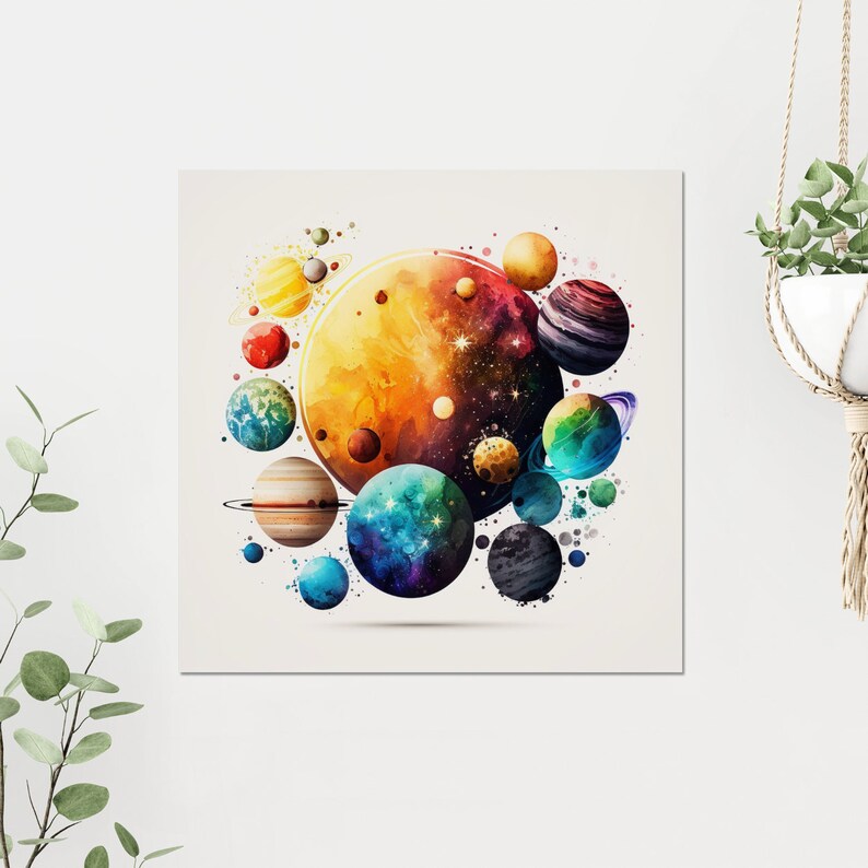 Planets of Solar System Art Print - Etsy