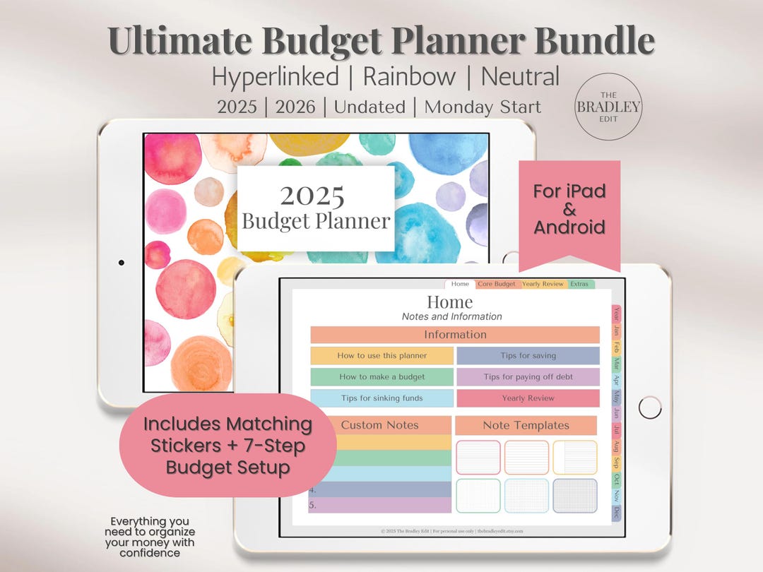 Ultimate Budget Planner Bundle | 2025 2026 Undated | Hyperlinked ...