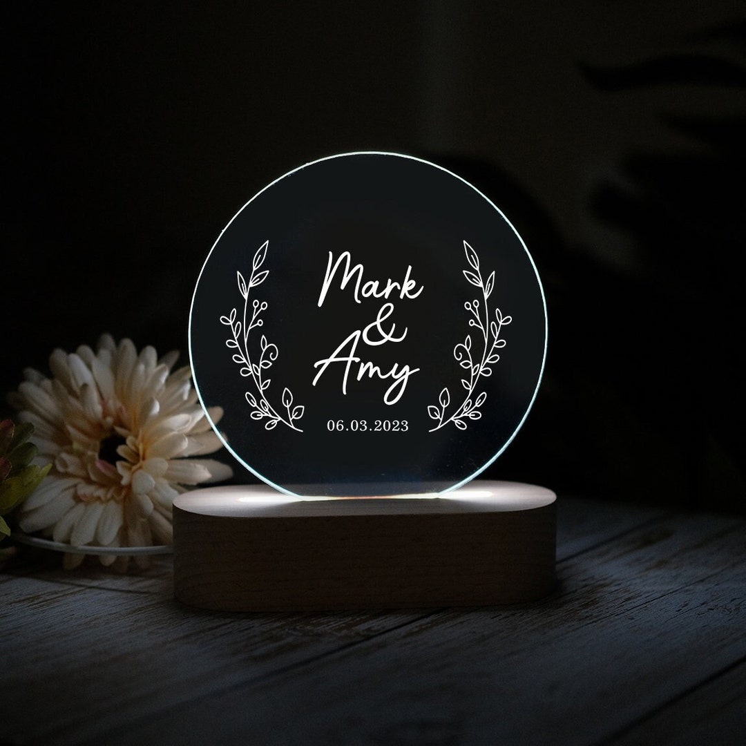 Personalized Couple Night Light,wedding Gift,anniversary Gift,custom ...