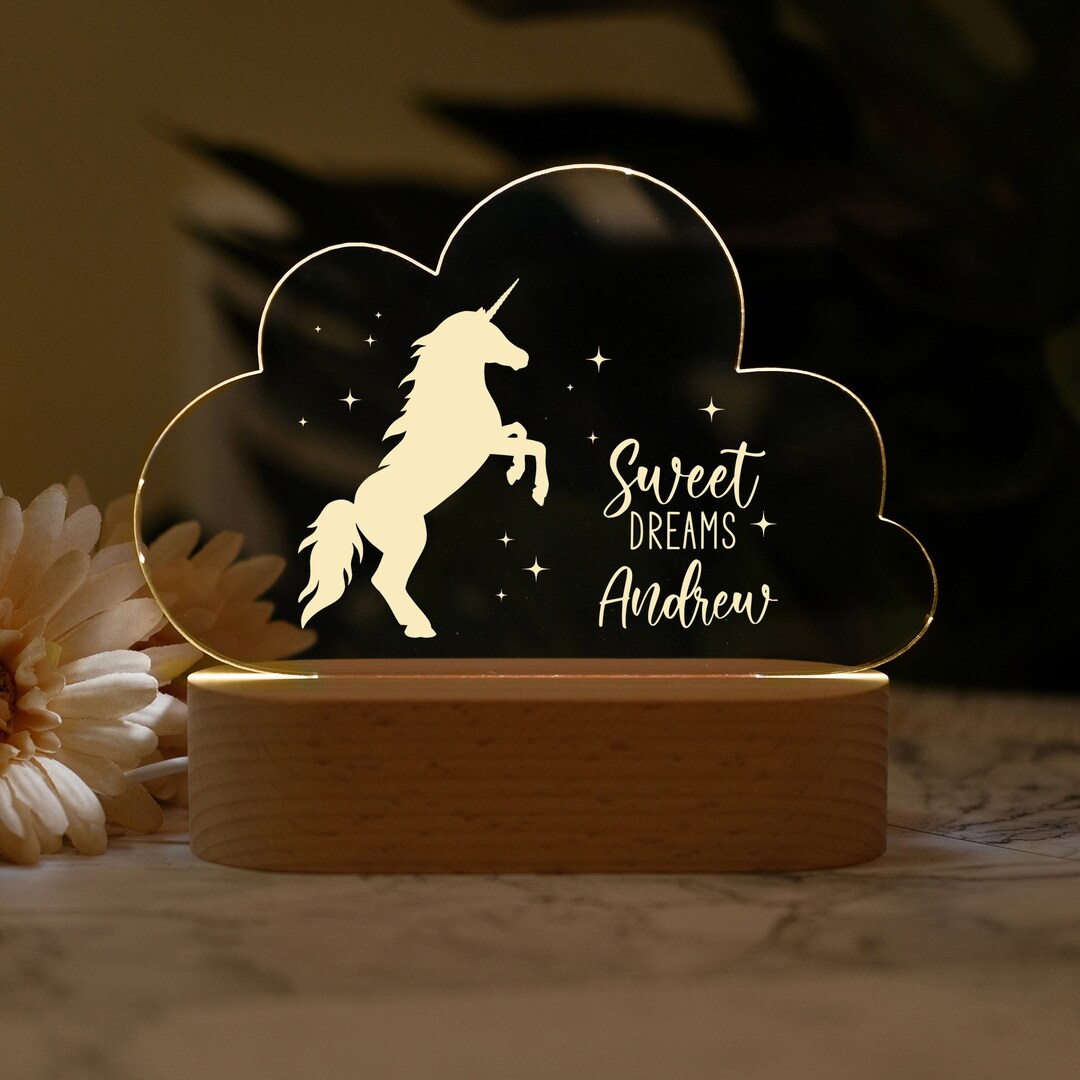Personalized Sweet Dreams Night Light, First Birthday Gift, Baptism ...